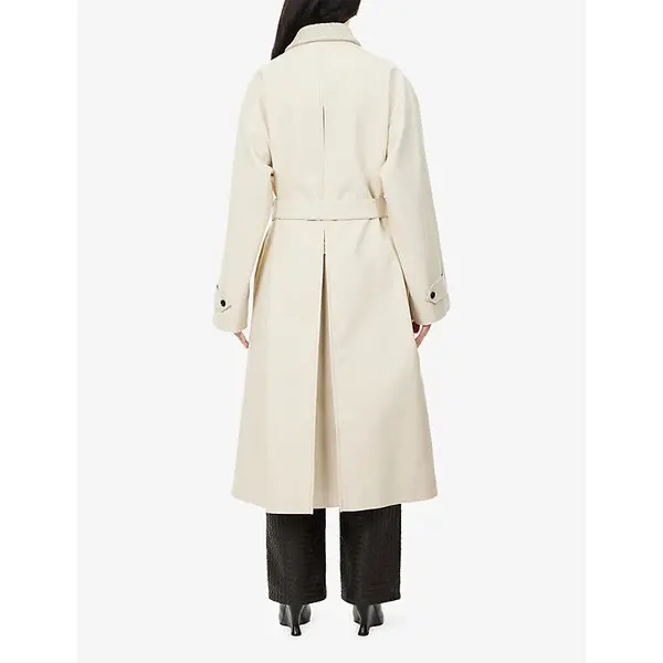 Bottega Veneta Oversized Pinstripe Wool-blend Trench Coat