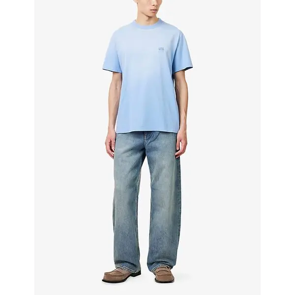 Loewe Anagram-embroidered Cotton T-shirt - Blue