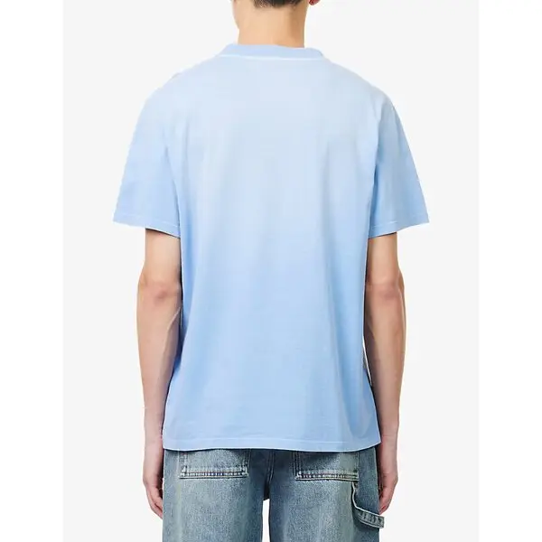 Loewe Anagram-embroidered Cotton T-shirt - Blue
