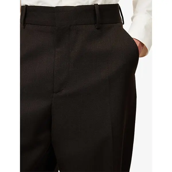 Studio Nicholson Fume Curved-leg Cotton-blend Trousers