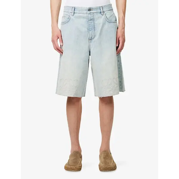 Loewe Anagram-embroidered Denim Shorts
