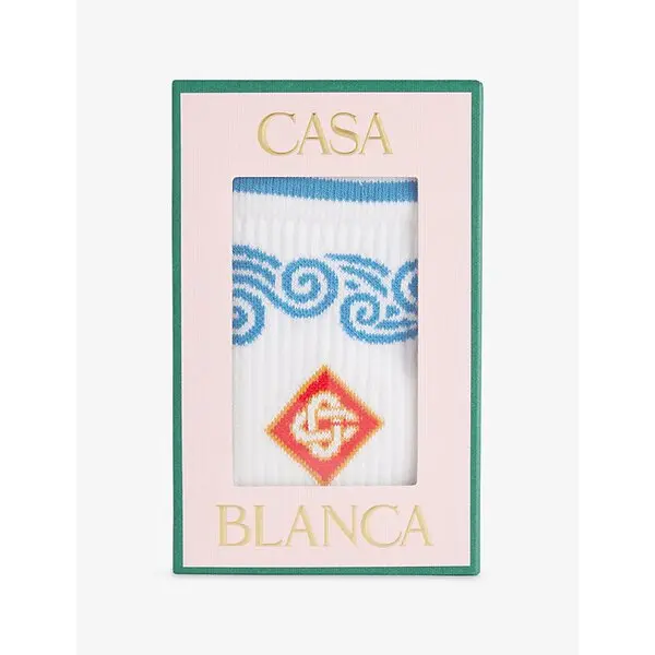 Casablanca Wave Crew-length Cotton Socks
