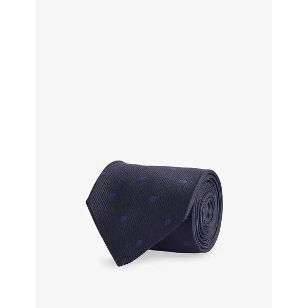 TOM FORD Polka Dot Silk Tie - Navy