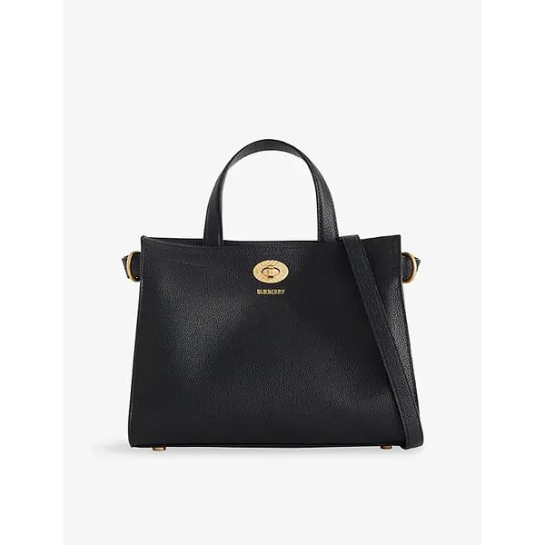 Burberry Cotswolds Mini Leather Tote Bag - Black