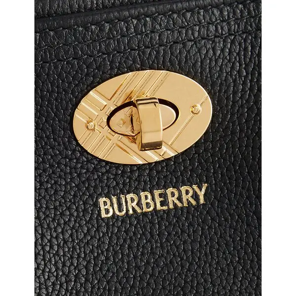 Burberry Cotswolds Mini Leather Tote Bag - Black