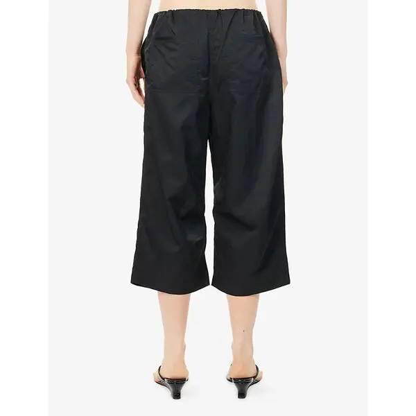 REFORMATION Arlette Cropped Woven Trousers