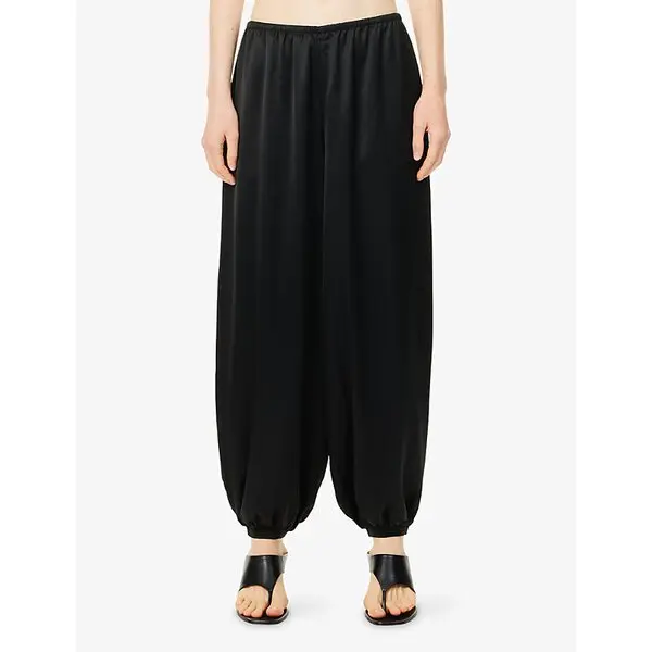 REFORMATION Aven Balloon-leg Satin Trousers