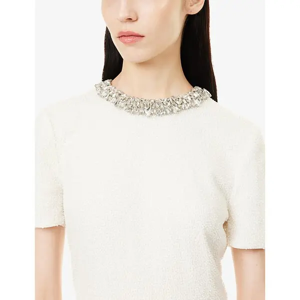 Roland Mouret Embellished Beaded Midi Dress