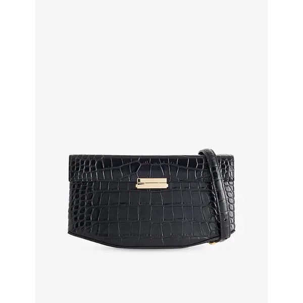 TOTEME Clip Mini Lizard-effect Leather Cross-body Bag - Brown