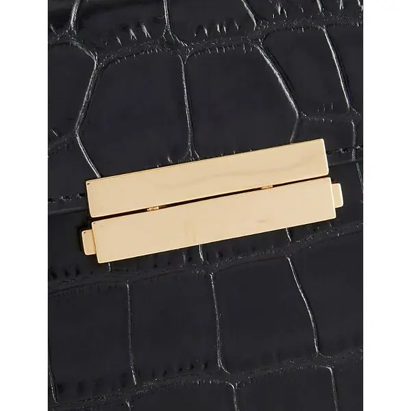 TOTEME Clip Mini Lizard-effect Leather Cross-body Bag