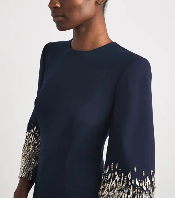 Jenny Packham Anita Embellished Cuff Maxi Dress