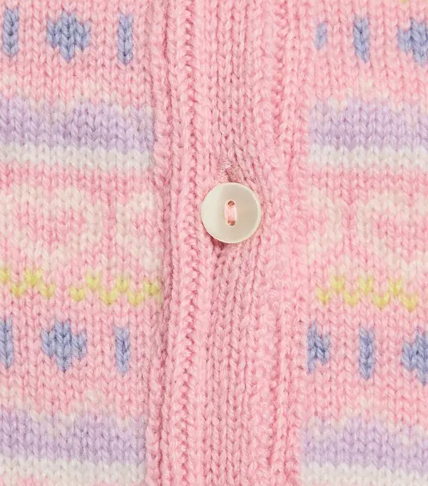 Rosie Sugden Cashmere Cardigan With Fair Isle Pattern