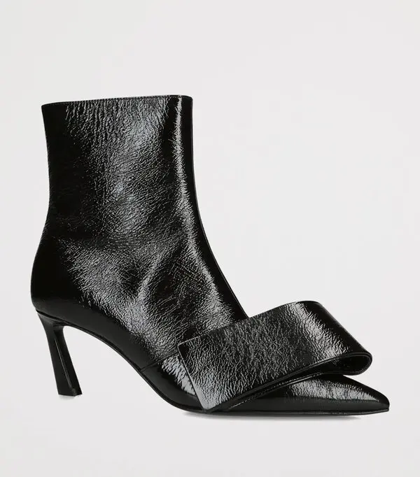 Givenchy Leather Twisted Ribbon Ankle Boots 65