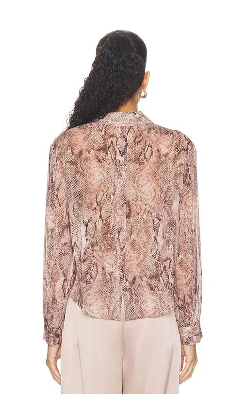 L'Agence Cosette Crop Hi-low Shirt