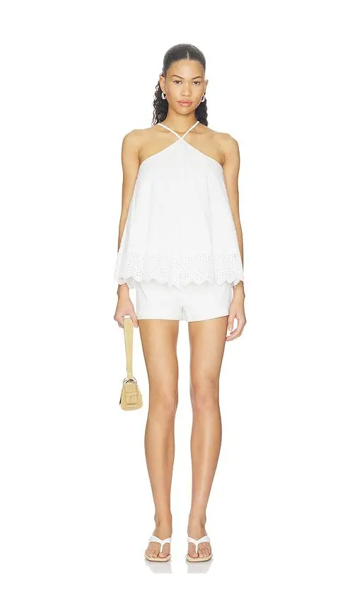 MAUDE CLUB Marilyn Romper In . Also - White