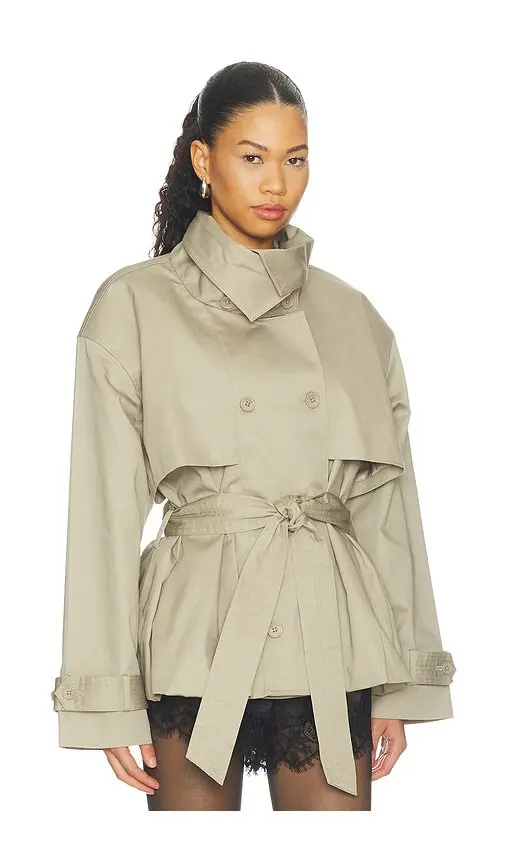 ROTATE BY BIRGER CHRISTENSEN Short Trench Coat In . Also