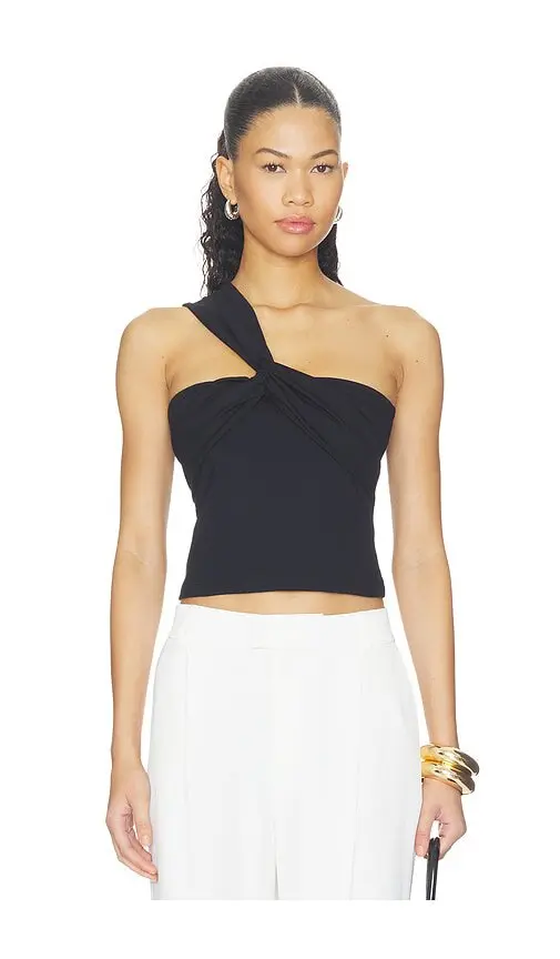 Susana Monaco Twisted One Arm Top In . Also - Black