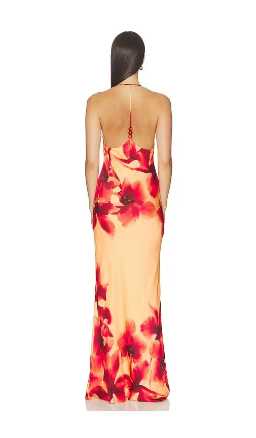 Rococo Sand Halter Neck Maxi Dress In . Also