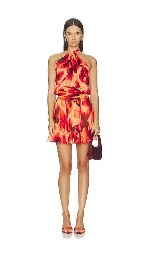 Rococo Sand Sash Tie Mini Dress In . Also - Orange