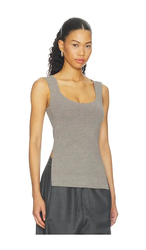 RÓHE Bustier Shaped Side Slit Top In . Also - Grey