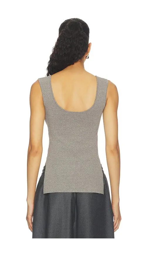 RÓHE Bustier Shaped Side Slit Top In . Also - Grey