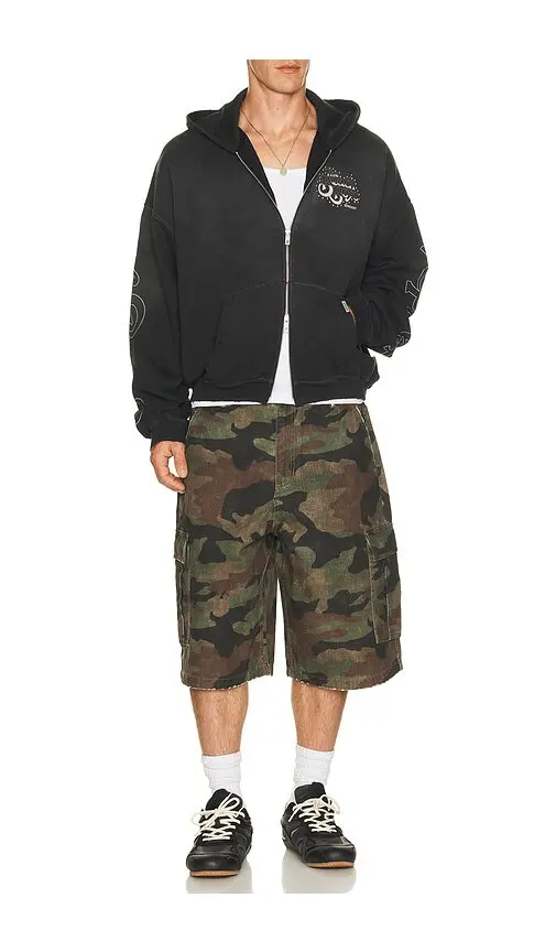 REPRESENT Camo Cargo Short In . Also