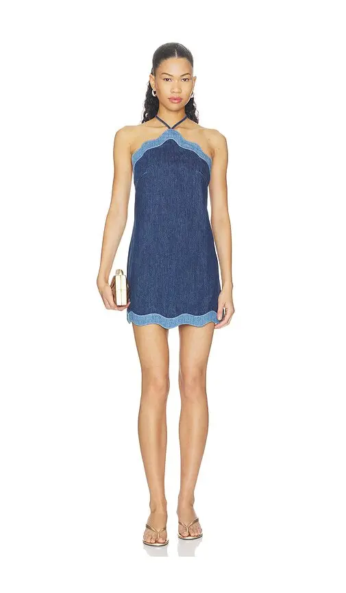 Retrofete Tasia Denim Dress In . Also - Blue