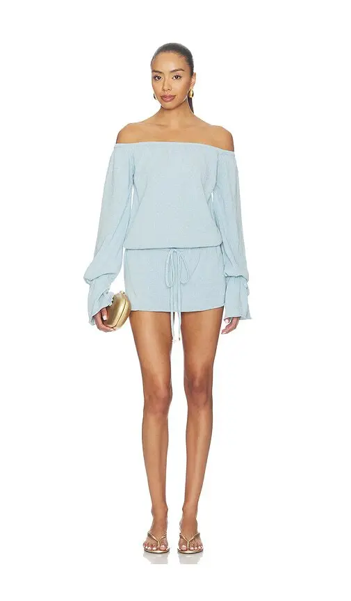 ASTA RESORT Margot Mini Dress In . Also - Blue