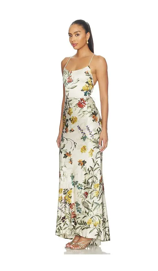 Alice + Olivia Montana Cowl Strapy Back Maxi Dress