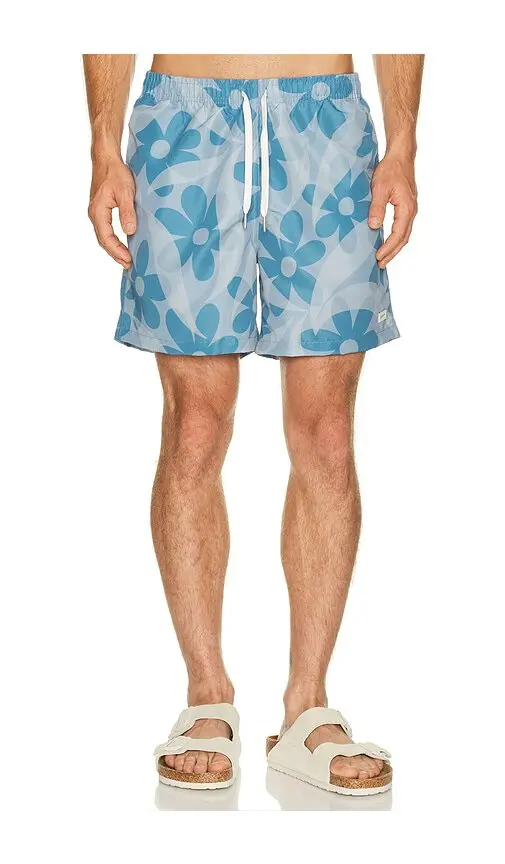 BATHER Grotto Daisy Trip Swim Trunk In . Also - Blue