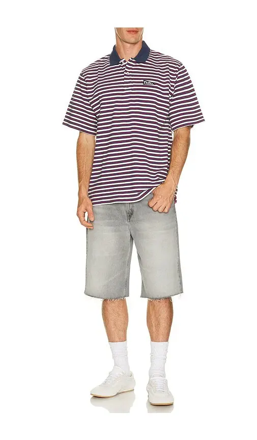 PARRA Flag Striper Polo Shirt In . Also