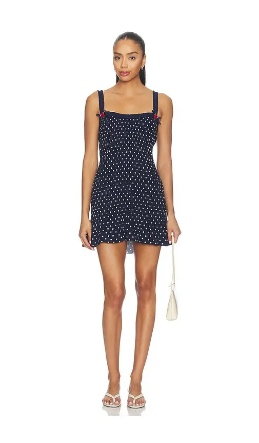 GUIZIO Penelope Plisse Dress In . Also - Navy