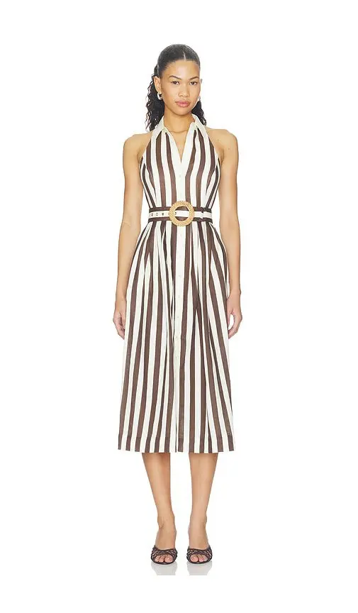 Cara Cara Quentin Midi Dress In . Also - Brown