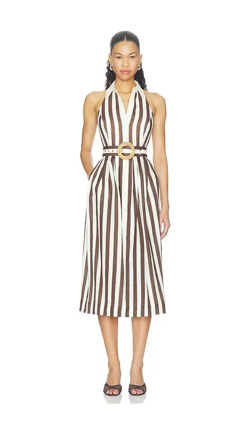 Cara Cara Quentin Midi Dress In . Also - Brown
