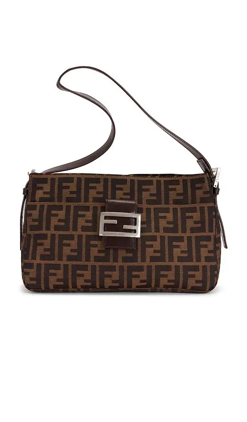 FWRD RENEW Fendi Zucca Shoulder Bag - Brown