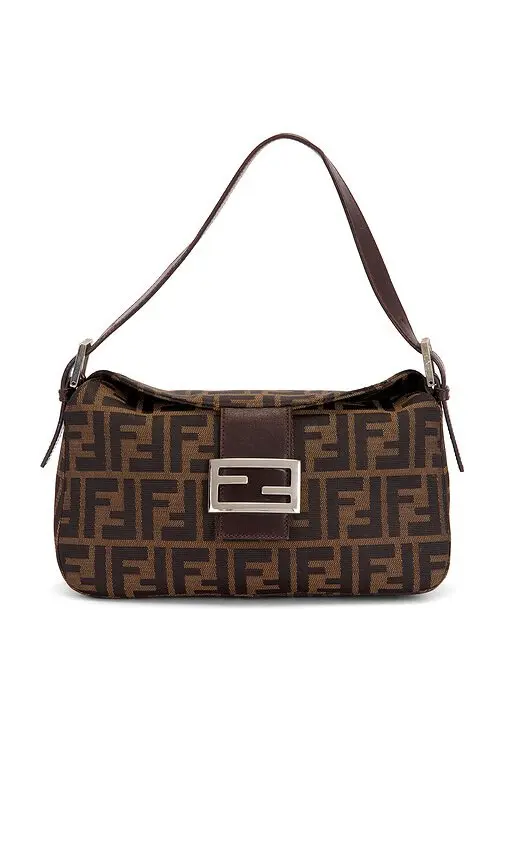 FWRD RENEW Fendi Zucca Shoulder Bag - Brown