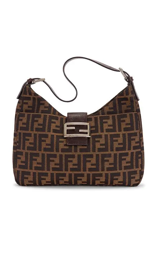 FWRD RENEW Fendi Zucca Shoulder Bag - Brown