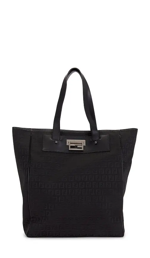 FWRD RENEW Fendi Zucchino Tote Bag - Black