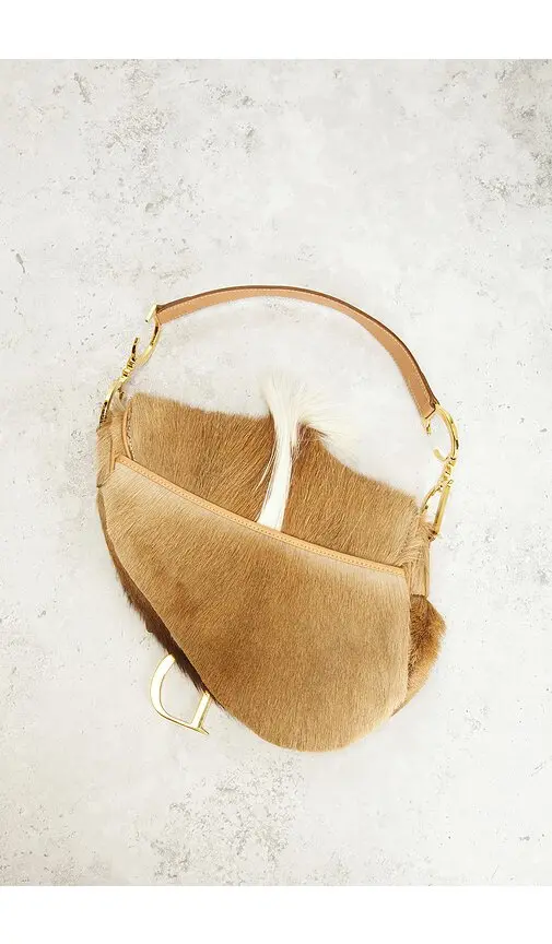 FWRD RENEW Dior Pony Hair Mohawk Saddle Bag