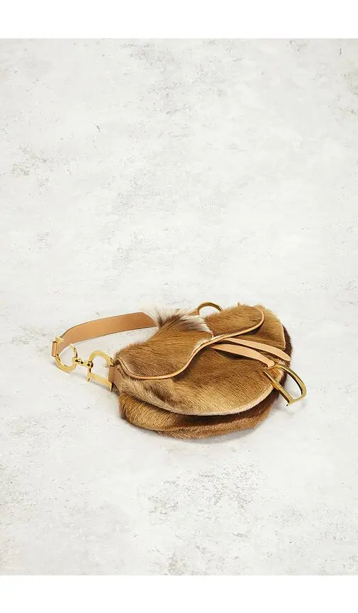FWRD RENEW Dior Pony Hair Mohawk Saddle Bag