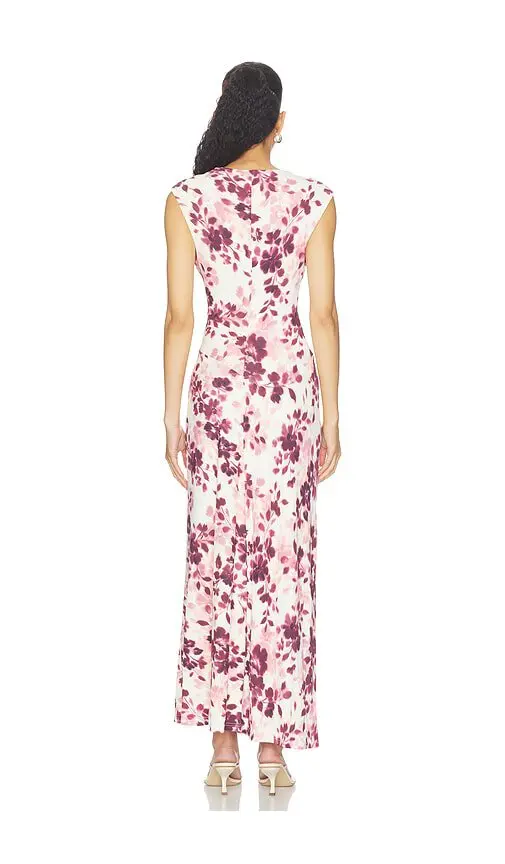 Simkhai Acacia Short Sleeve Midi Dress - Wine