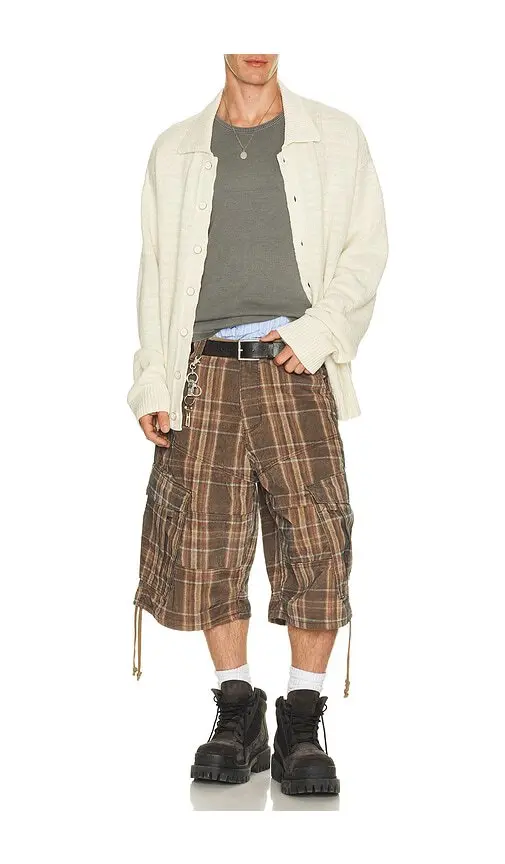 JADED LONDON Check Cord Cadet Shorts