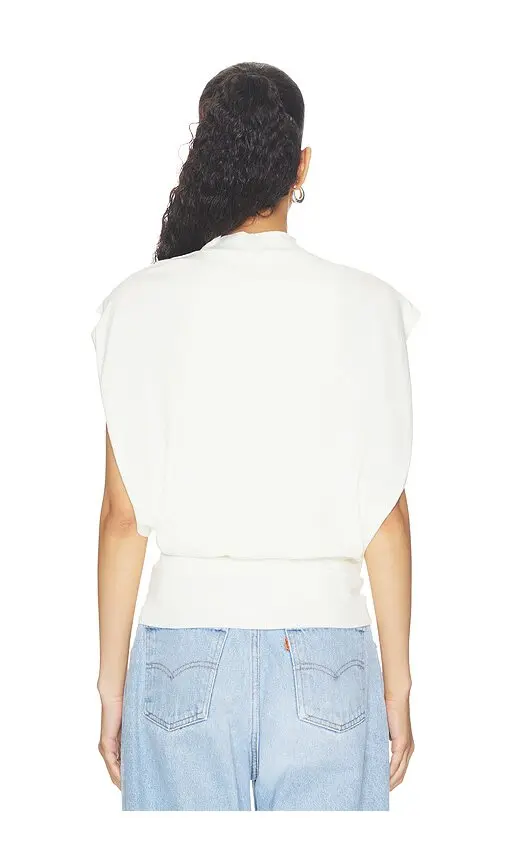 Simkhai Juli Draped Cape Top In . Also - Ivory