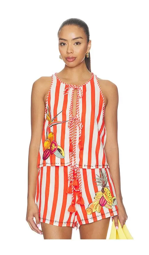 Farm Rio Top With Rope In . Also - Orange