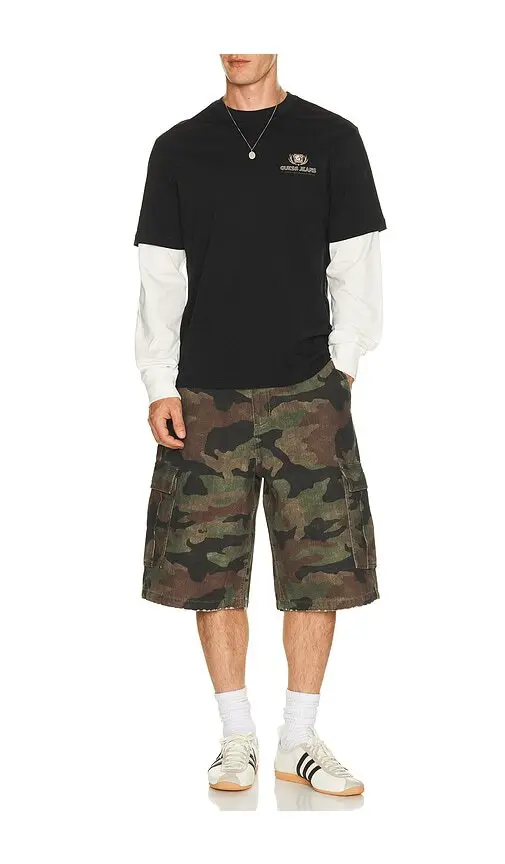 Guess Regular Fit Double Layer Tee In . Also