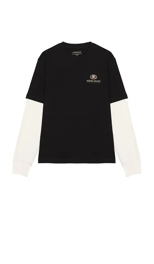 Guess Regular Fit Double Layer Tee In . Also