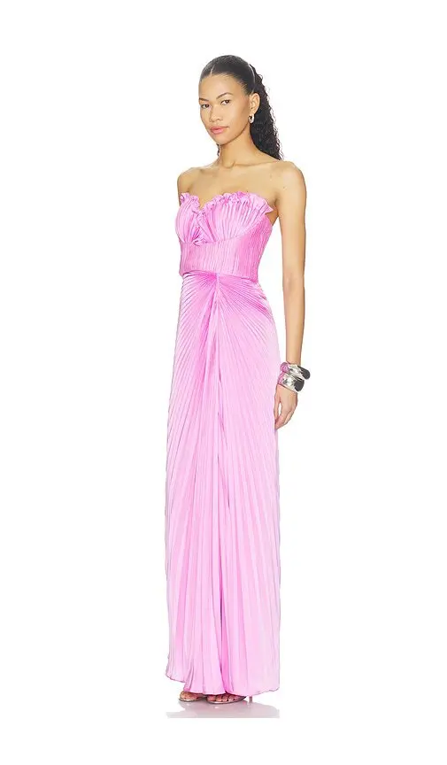 AMUR Pleated Gown - Pink