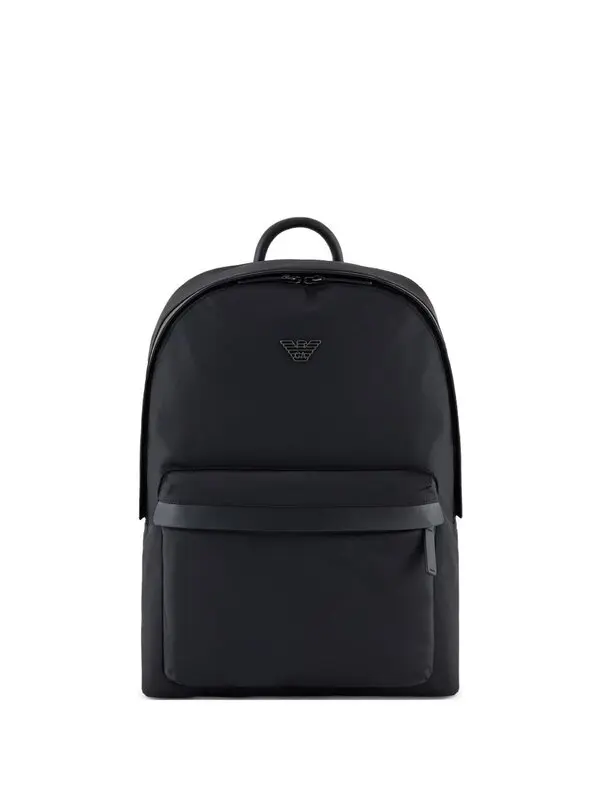 Emporio Armani Logo Backpack - Black