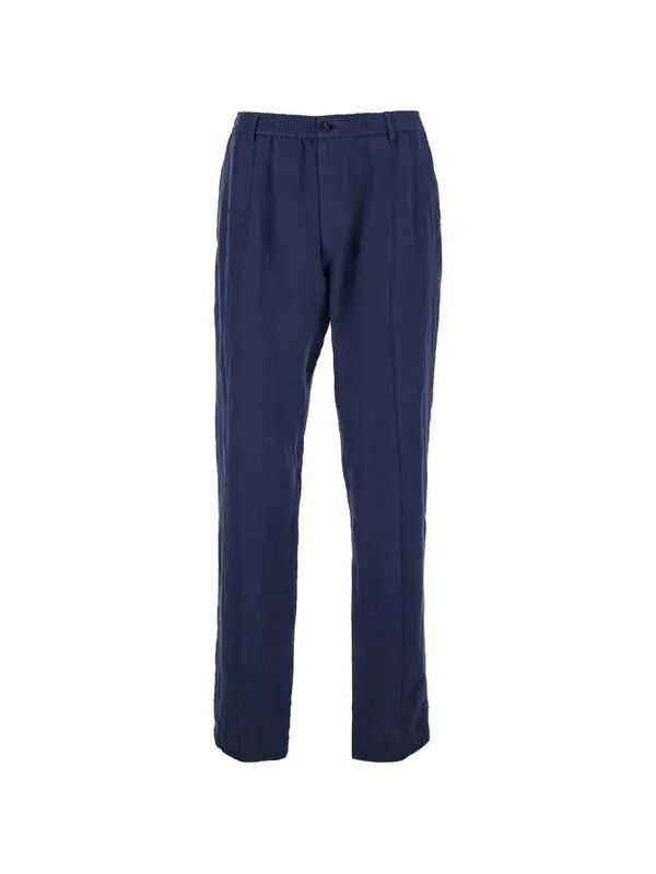 Emporio Armani Linen Trousers - Blue