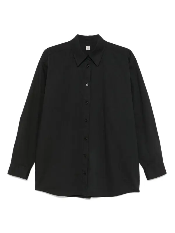 TOTEME Organic Cotton Shirt - Black